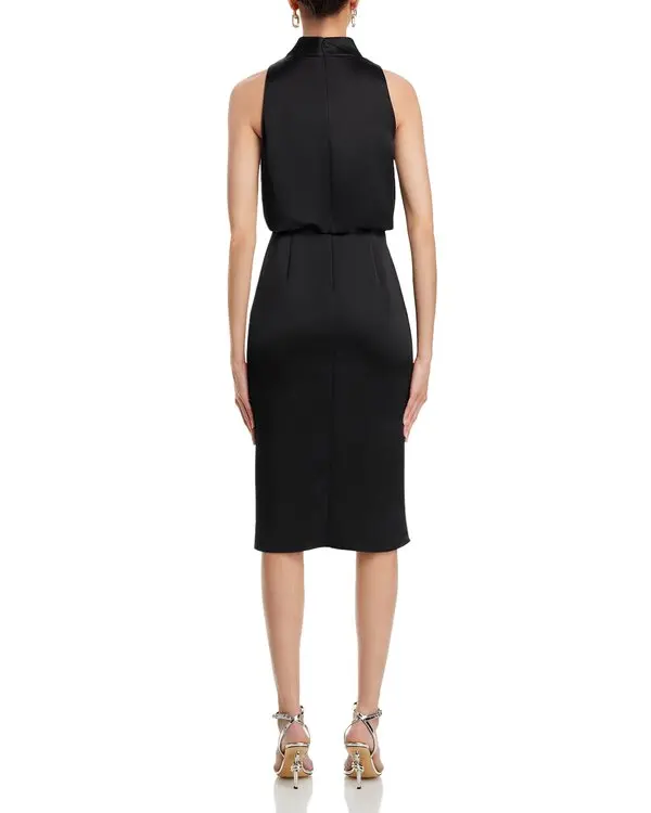 Aidan Mattox Cowl Neck Cocktail Dress In Black - 71% Off