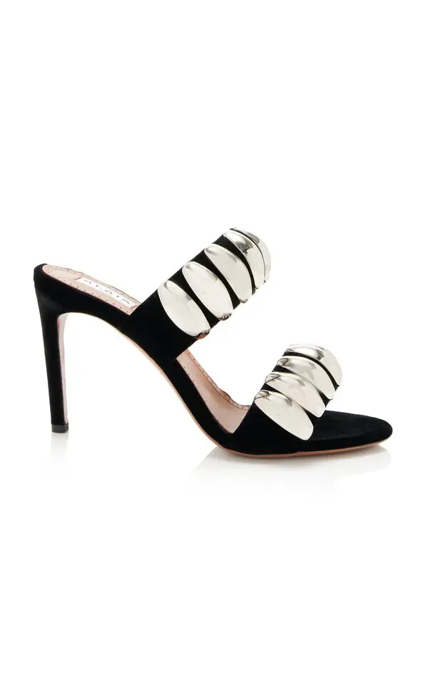 Alaïa Embellished Velvet Mules