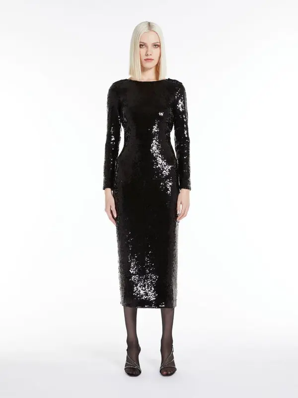 max mara princess dress Max Mara | Woman - Cotton-blend princess-line jacquard dress - Dark Green