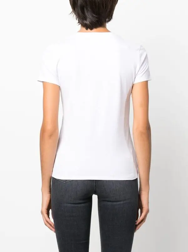 Elisabetta Franchi Logo Charm Cotton T-shirt