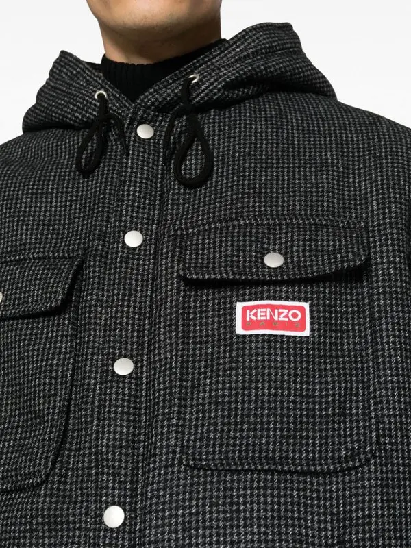 Kenzo Houndstooth Hooded Jacket