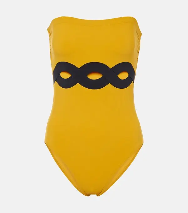KARLA COLLETTO Octavia Cutout Swimsuit - Yellow