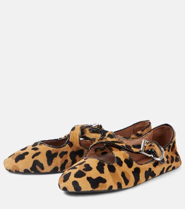 Alaïa Leopard-print Ballet Flats