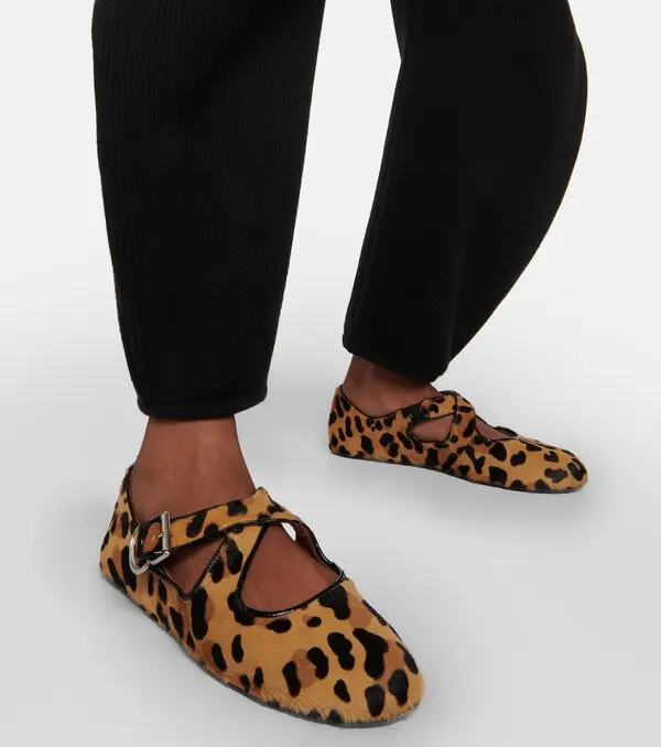 Alaïa Leopard-print Ballet Flats