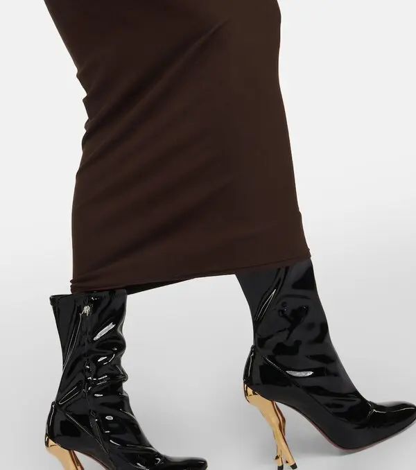 Alaïa Off-shoulder Jersey Midi Dress