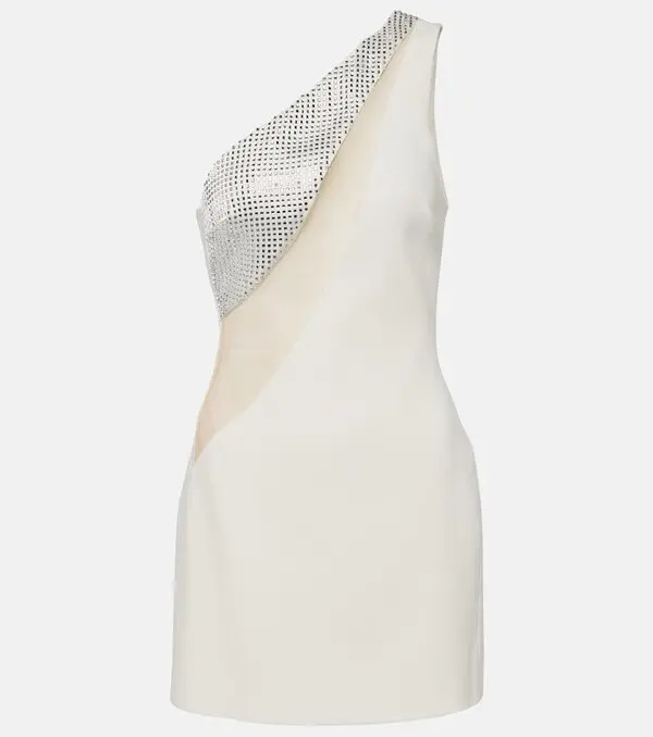 knee length dresses for ladies ONE SHOULDER MINI DRESS WITH BOW – David Koma