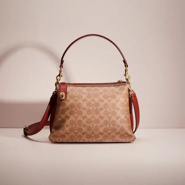 COACH Double Zip Shoulder Bag In Signature Canvas
