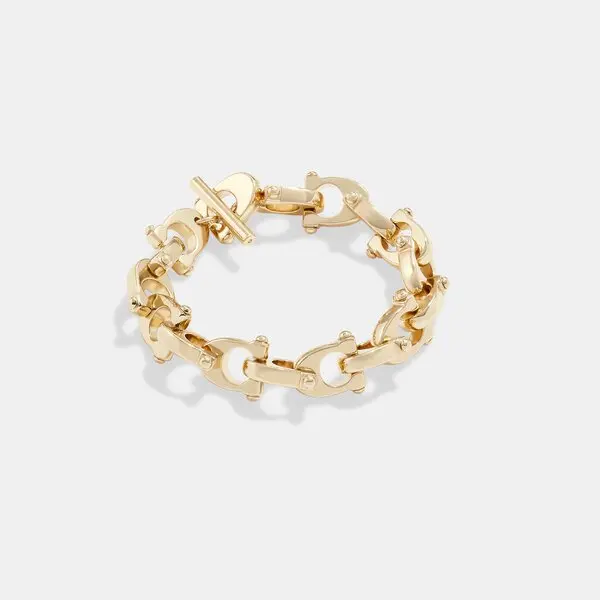 COACH Chunky Signature Chain Link Bracelet
