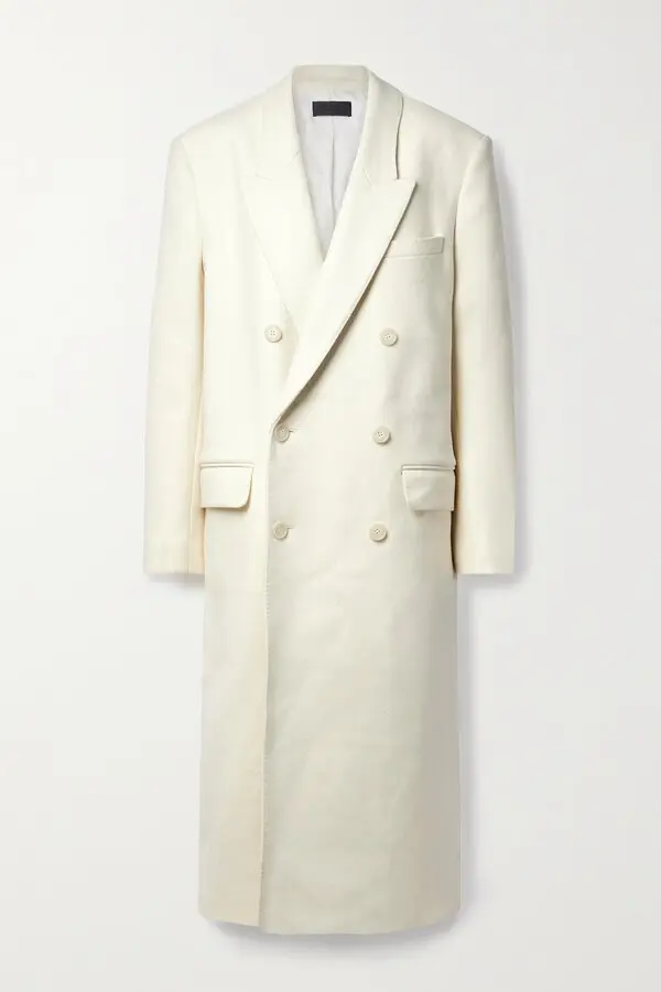 NILI LOTAN Edmont Double-breasted Wool-blend Coat
