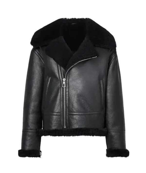 NILI LOTAN Barthelemy Paneled Shearling Jacket