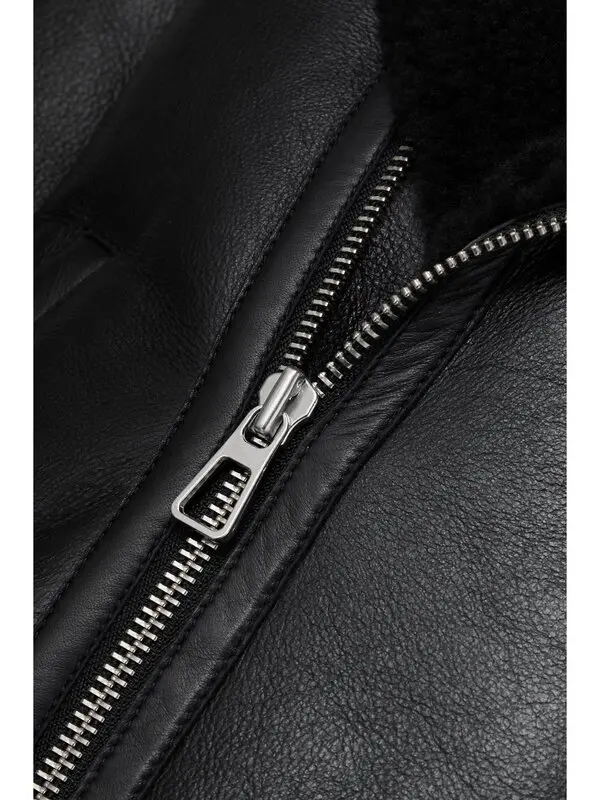 NILI LOTAN Barthelemy Paneled Shearling Jacket