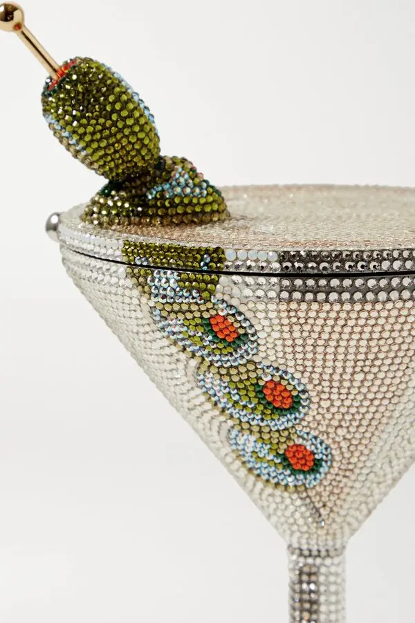 Judith Leiber Crystal-embellished Martini Clutch