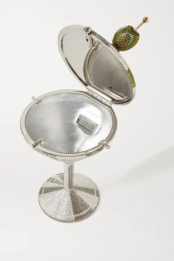 Judith Leiber Crystal-embellished Martini Clutch