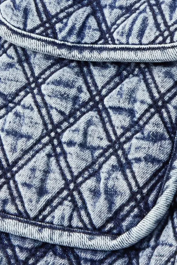 MARANT ETOILE Deliona Quilted Cotton-chambray Jacket - Blue