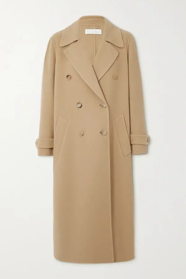 Chloé Double-breasted Wool And Cashmere-blend Coat