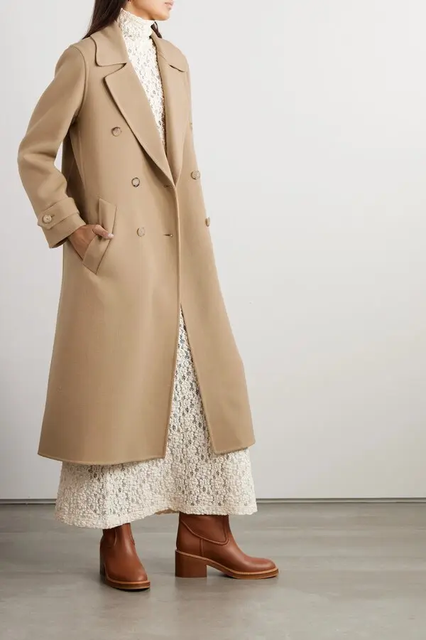 Chloé Double-breasted Wool And Cashmere-blend Coat