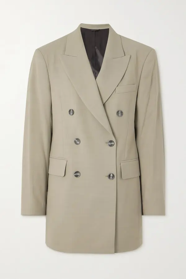 Acne Studios Double-breasted Herringbone-jacquard Blazer