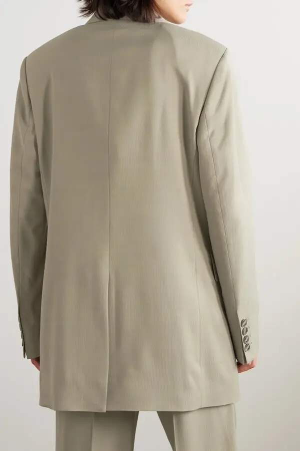 Acne Studios Double-breasted Herringbone-jacquard Blazer