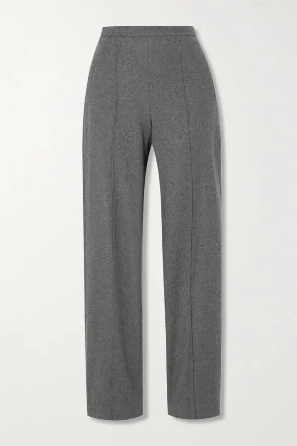 Vince Brushed Knitted Straight-leg Pants - Gray