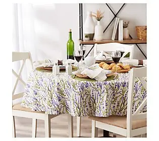 DESIGN IMPORTS 70' Round Lavender Fields Printe D Tablecloth