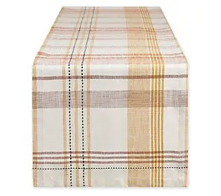 DESIGN IMPORTS Veranda Plaid Table Runner 14'x1 08 - One-color