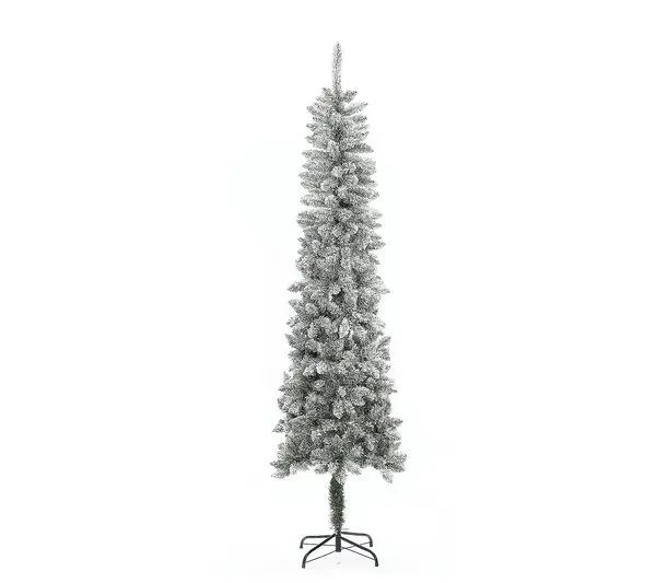 LUXEN HOME Luxenhome 7.4' Pencil Slim Artificial Christmas Tree - One-color