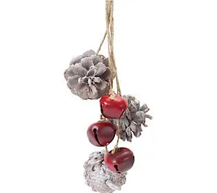 MELROSE Bell And Pinecone Drop Ornament