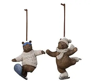 MELROSE Skate And Snowboard Bear Ornament