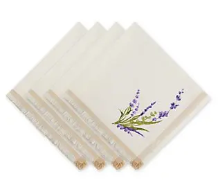 DESIGN IMPORTS Lavender Sprigs Printed Napkin S Et Of 4 - One-color