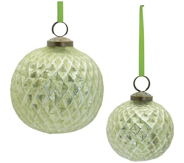 MELROSE Textured Glass Ball Ornament
