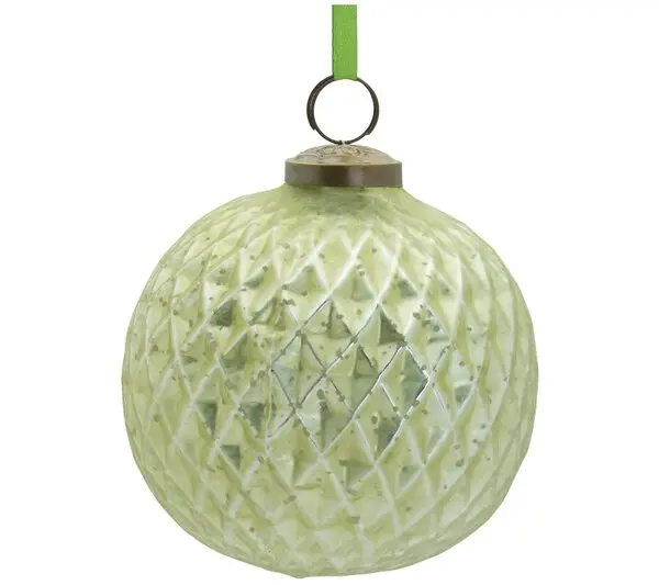 MELROSE Textured Glass Ball Ornament