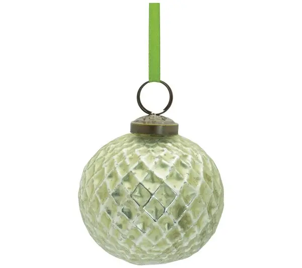 MELROSE Textured Glass Ball Ornament