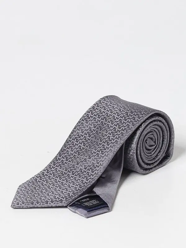 Michael Kors Silk Tie With Jacquard Monogram - Pearl