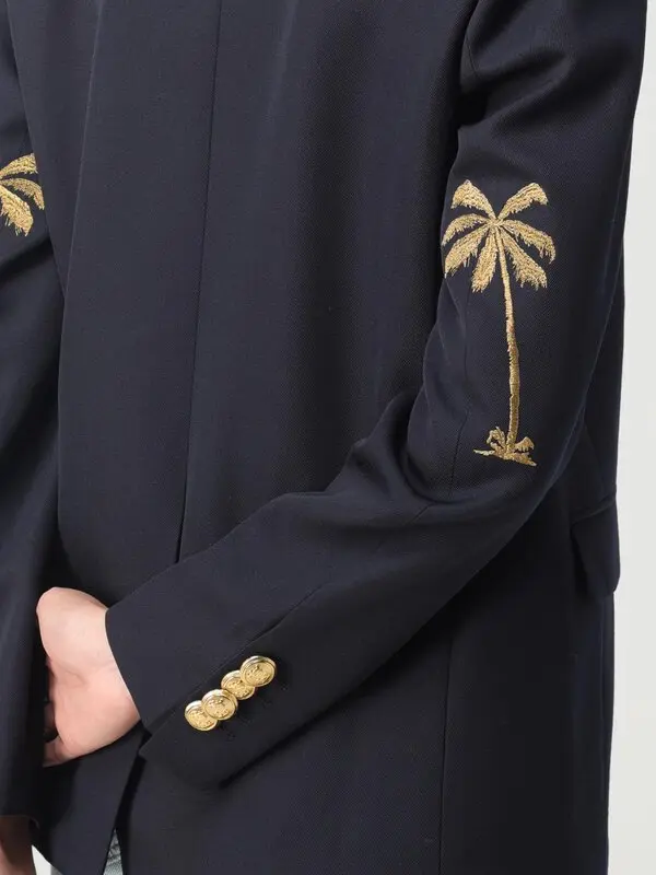Palm Angels Double Breasted Embroidered Jacket