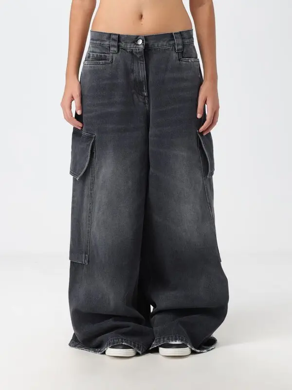 Palm Angels Wide Leg Cargo Jeans