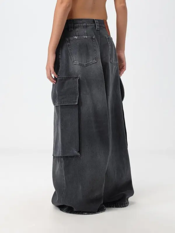 Palm Angels Wide Leg Cargo Jeans