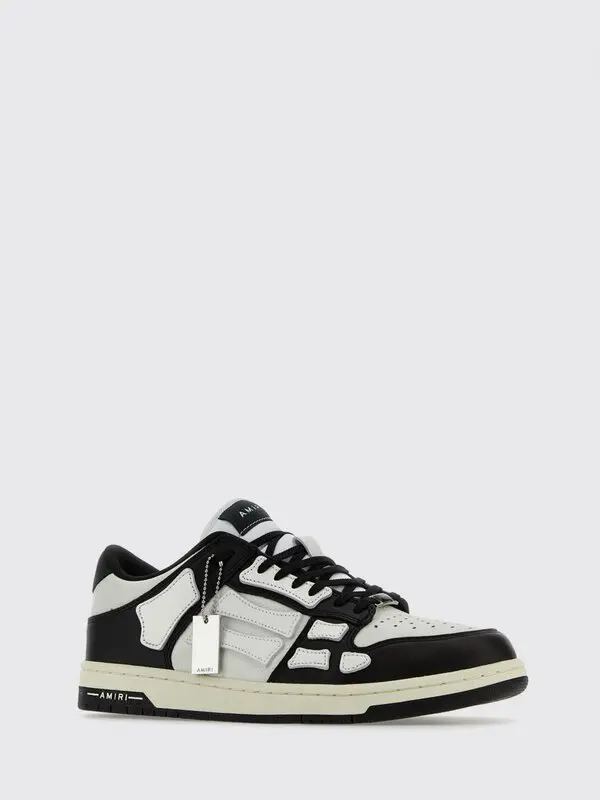Amiri Skel Leather Lace-up Sneakers - Black