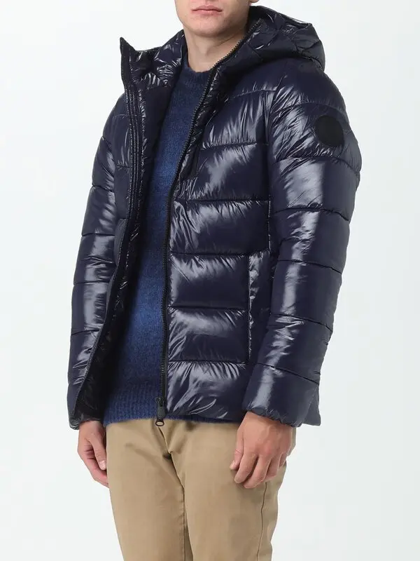SAVE THE DUCK Puffer Jacket With Hood - Blue