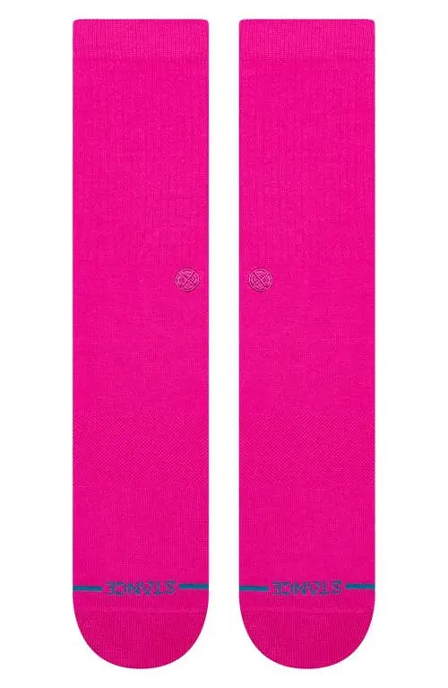 Stance Icon Crew Socks - Fuchsia