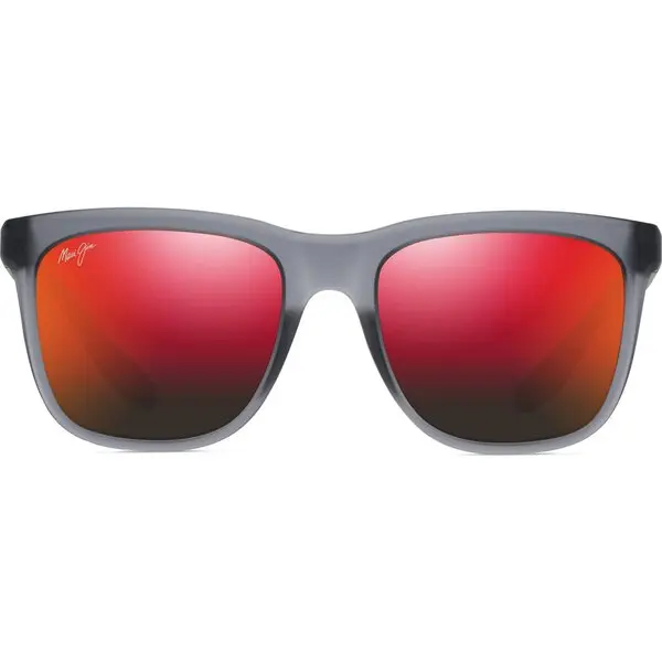 Maui Jim Pehu Square Sunglasses - Translucent Matte Grey