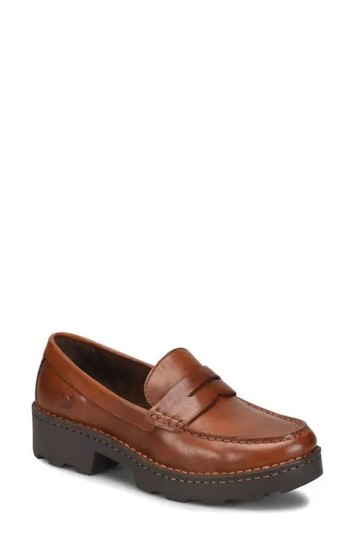 BØRN Carrera Platform Loafer - Brown Leather