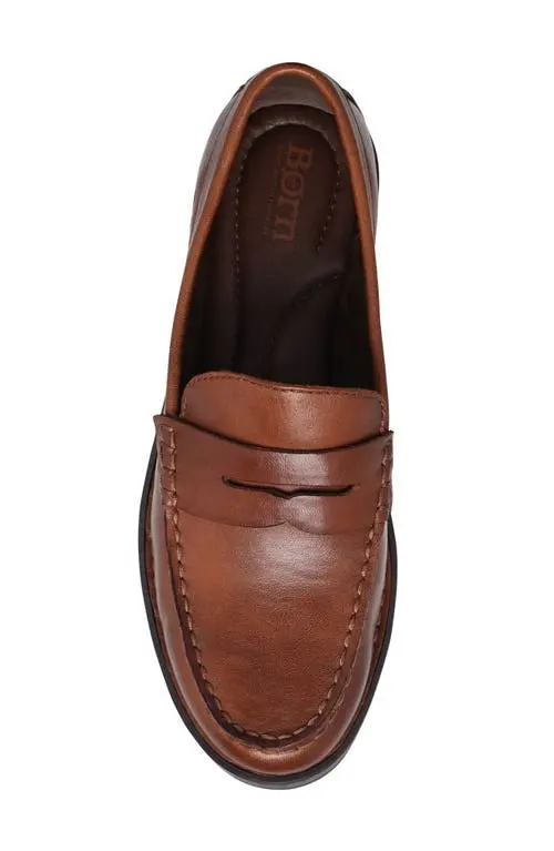 BØRN Carrera Platform Loafer - Brown Leather