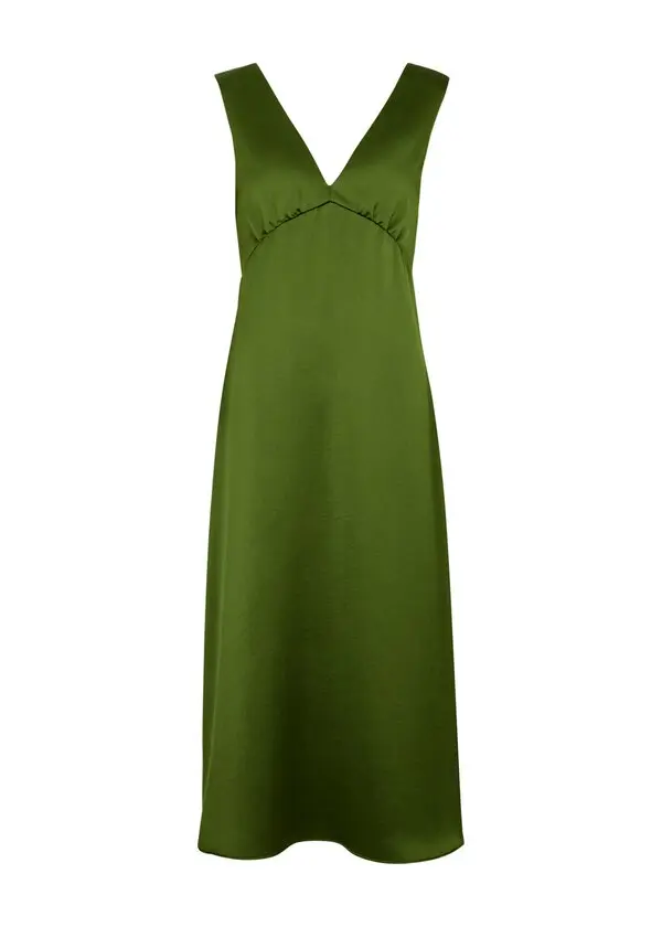 Max Mara Edolo Satin Midi Dress