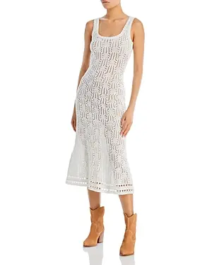 aqua crochet midi dress Vestido Midi Seaside Chill Crochet - Agua