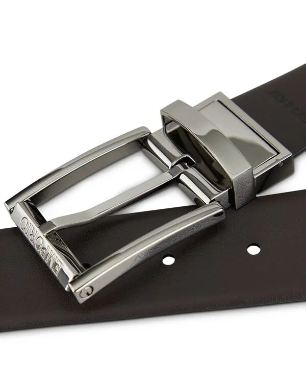 Emporio Armani Reversible Leather Buckle Belt