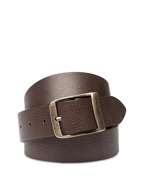 Rodd & Gunn Coronet Crescent Leather Belt - Mud