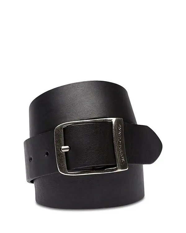 Rodd & Gunn Coronet Crescent Leather Belt - Nero