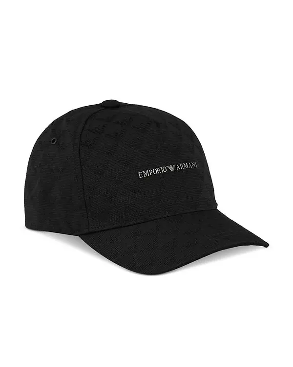 Emporio Armani Logo Baseball Cap - Solid Blac