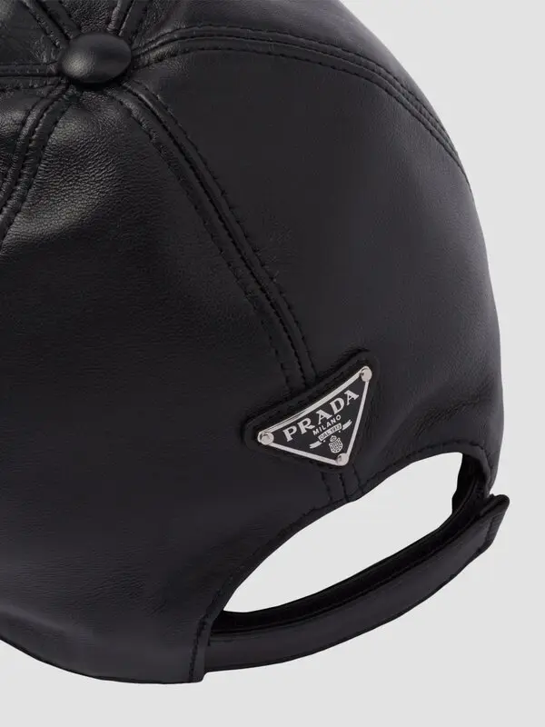 Prada Nappa Leather Baseball Cap
