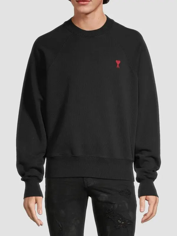AMI Paris De Coeur Logo Sweatshirt - Noir
